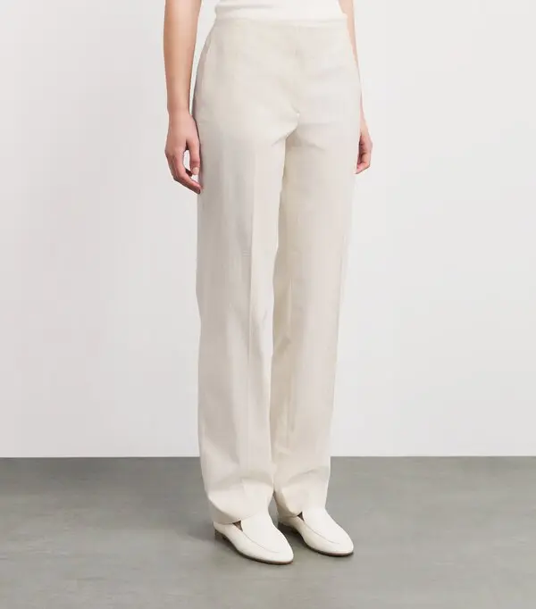 TOTEME Basketweave Wide-leg Trousers