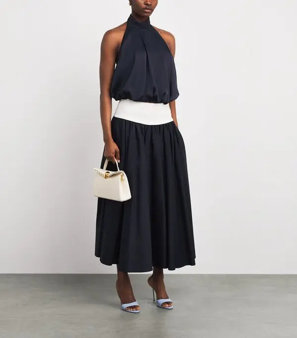 Claudie Pierlot Satin Halterneck Blouse