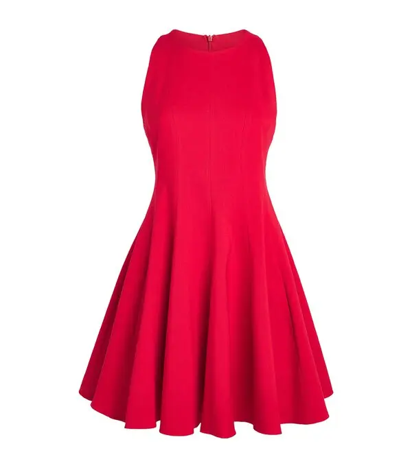 Maje Linen-blend Mini Fit-and-flare Dress