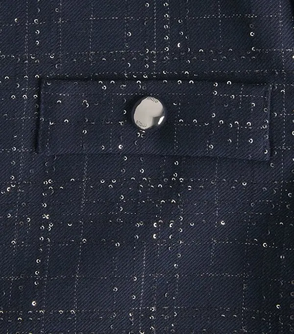 Maje Sequinned Tweed Cropped Jacket