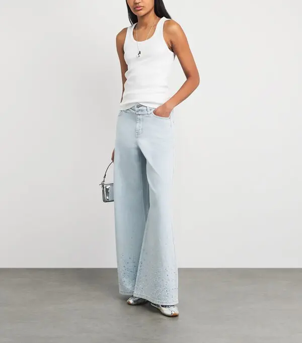 Maje Stretch-cotton Logo Tank Top - White