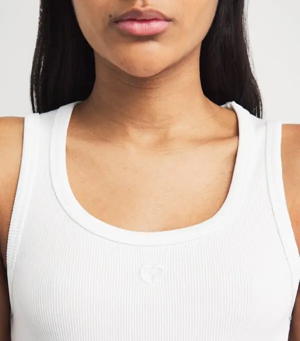 Maje Stretch-cotton Logo Tank Top - White
