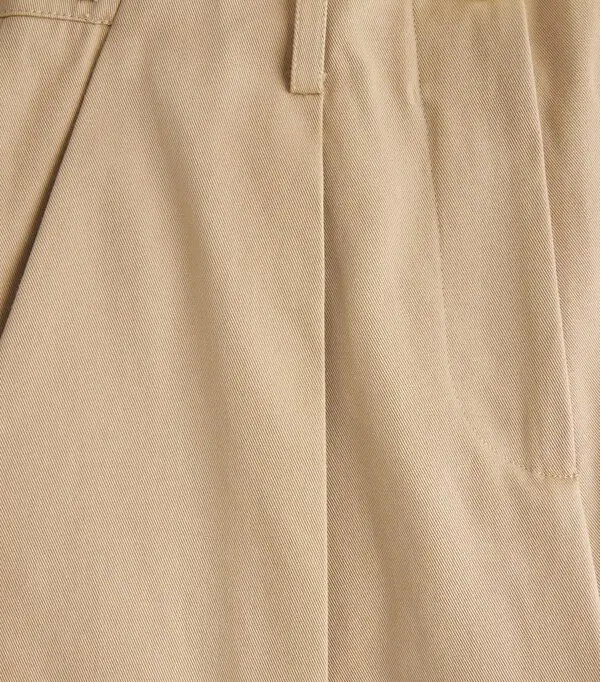 Maje Cotton Pleated Wide-leg Trousers