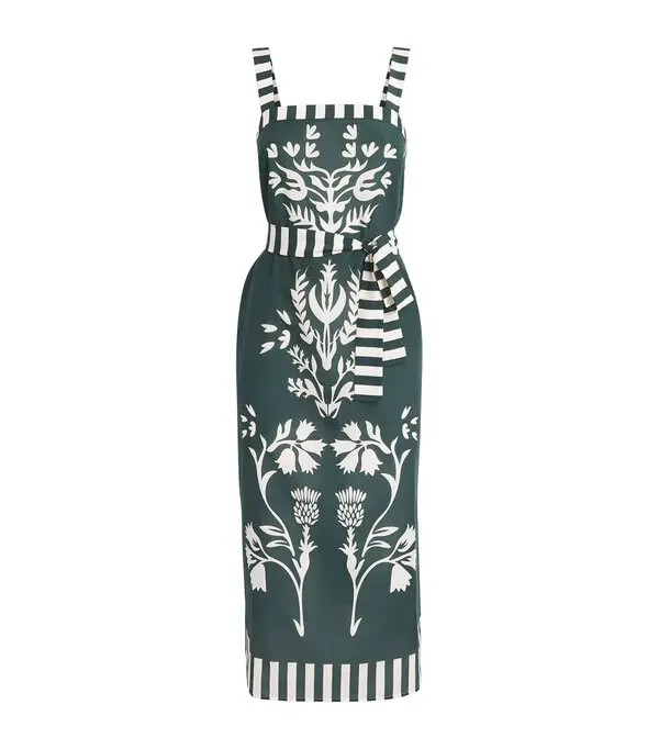 ERES Cotton-silk Lakshya Midi Dress - Green