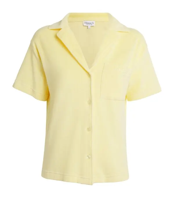 Hunza G Towelling Resort Shirt - Yellow