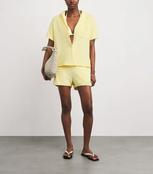 Hunza G Towelling Resort Shirt - Yellow