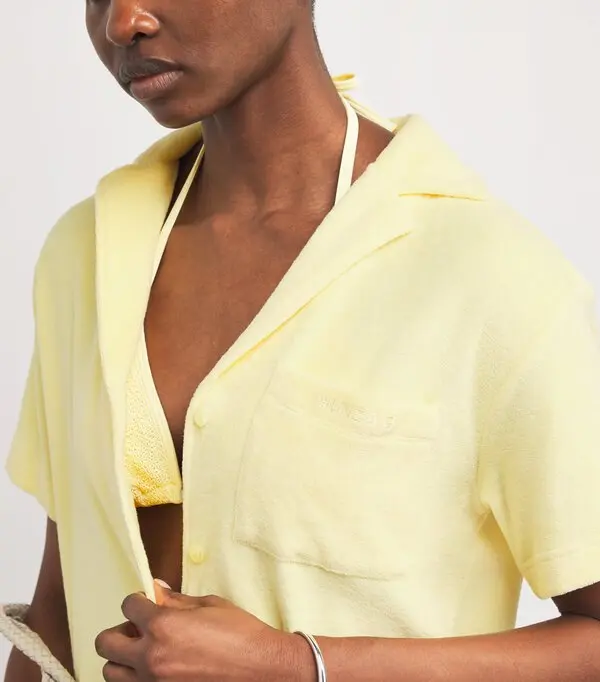Hunza G Towelling Resort Shirt - Yellow