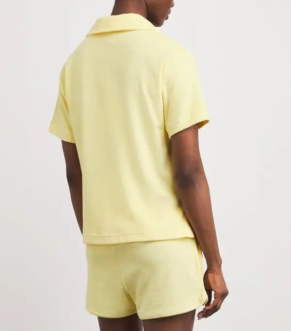 Hunza G Towelling Resort Shirt - Yellow