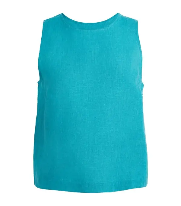 ERES Linen Ravie Sleeveless Blouse - Blue