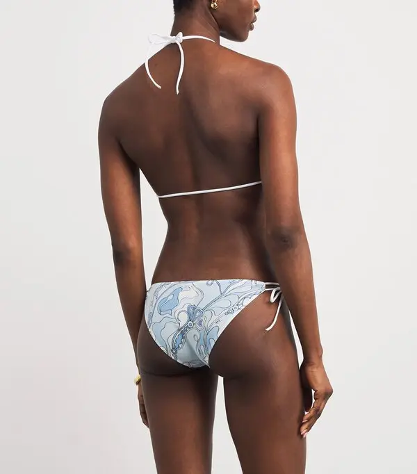 Emilio Pucci Orchidee Print Bikini Bottoms - Blue