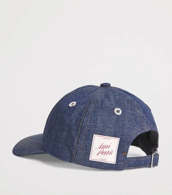 AMI Paris Denim Heritage Patch Cap