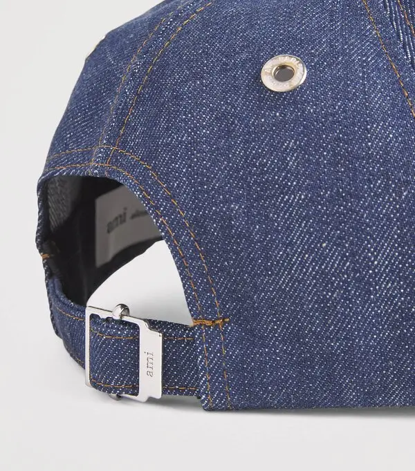 AMI Paris Denim Heritage Patch Cap