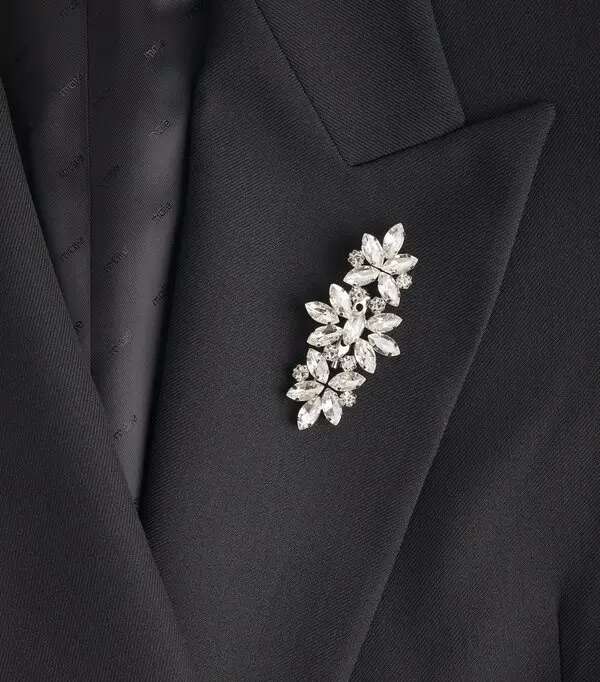 Maje Double-breasted Brooch Blazer
