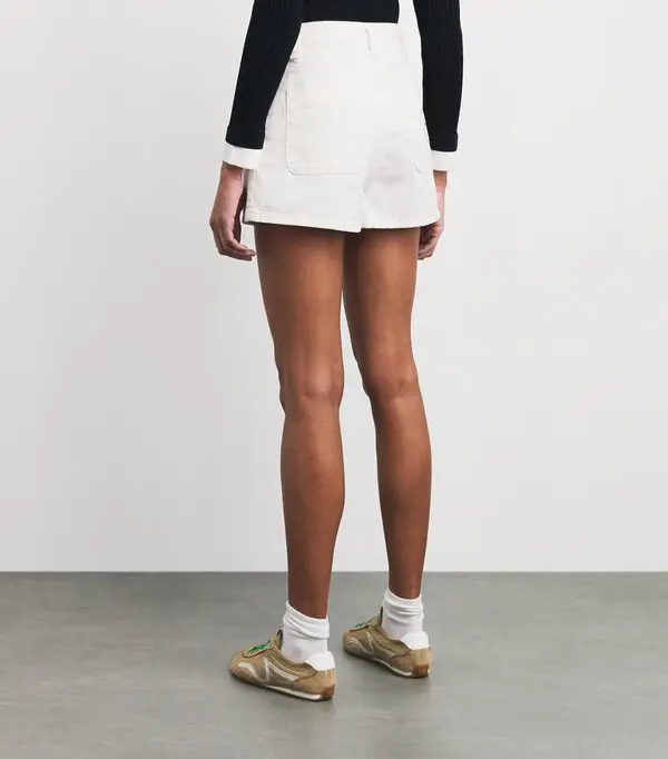 Sandro Denim High-waist Shorts - Beige