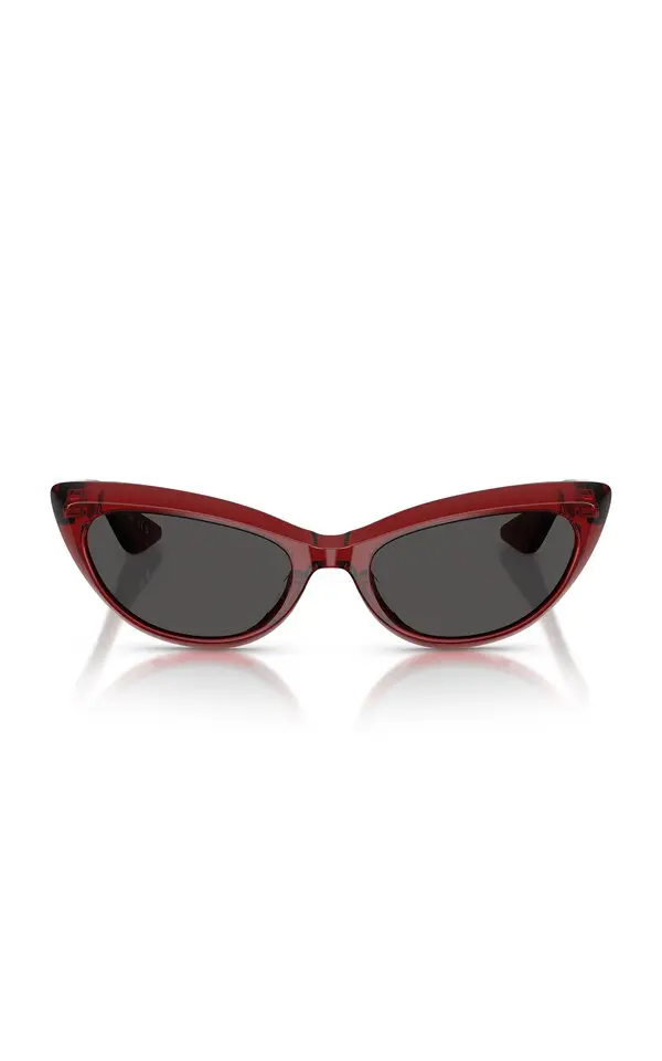 Khaite X Oliver Peoples 1963c Cat-eye Acetate Sunglasses - Red