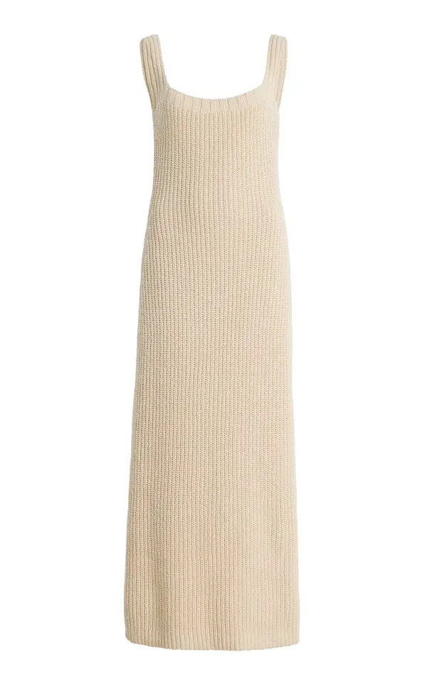 Khaite Lex Silk-blend Knit Maxi Dress - Ivory