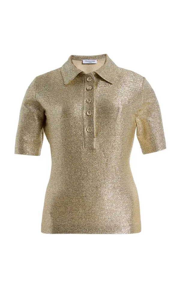 Françoise Clover Metallic Top - Gold