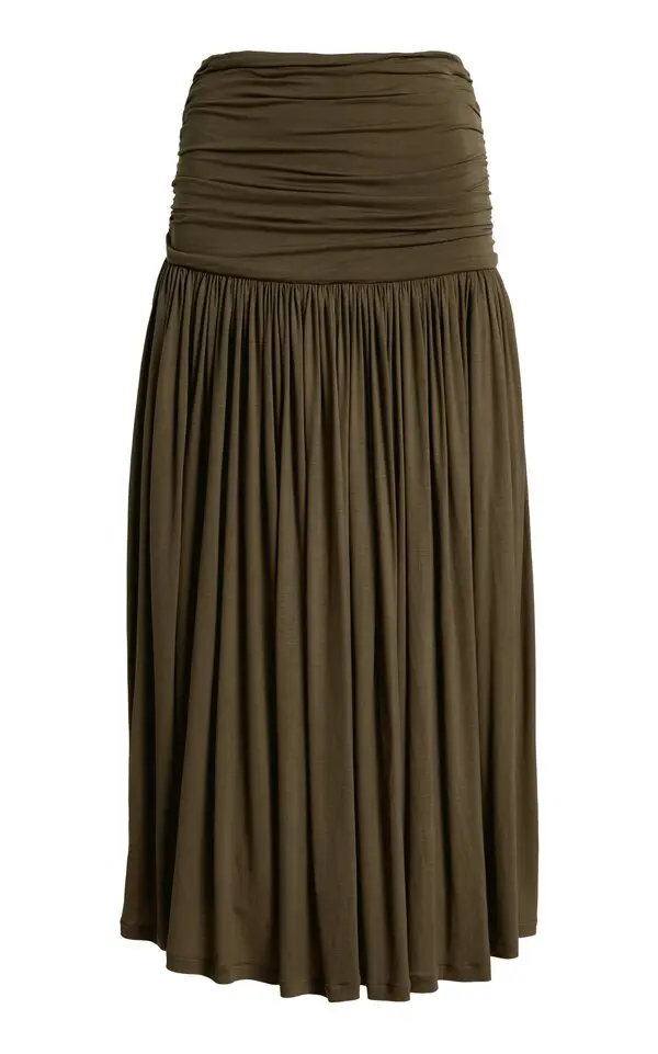 Françoise Nora Pleated Midi Skirt
