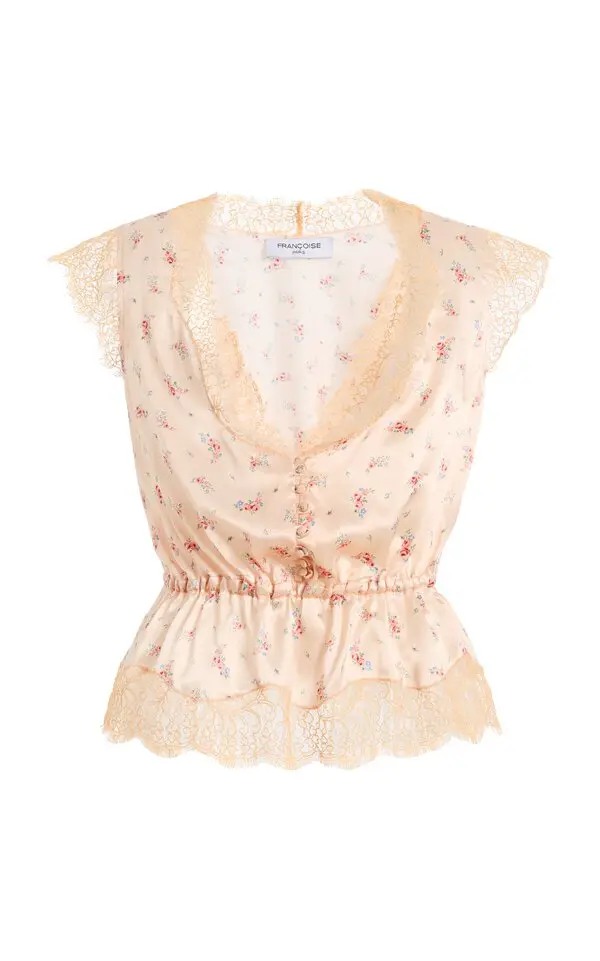 Françoise Lisette Silk Top - Light Pink