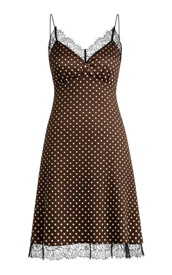 Françoise Layla Silk Midi Dress - Brown
