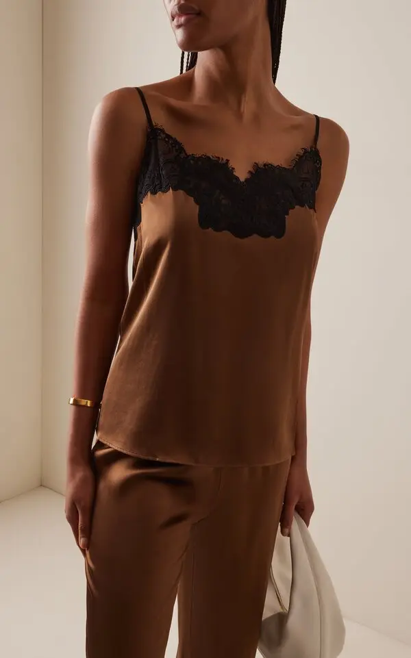 Co Lace Silk Satin Camisole