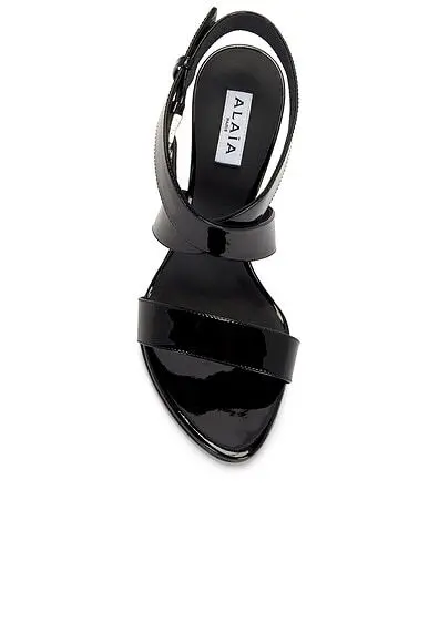 Alaïa Patent Leather Strappy High Heel Sandals - Noir