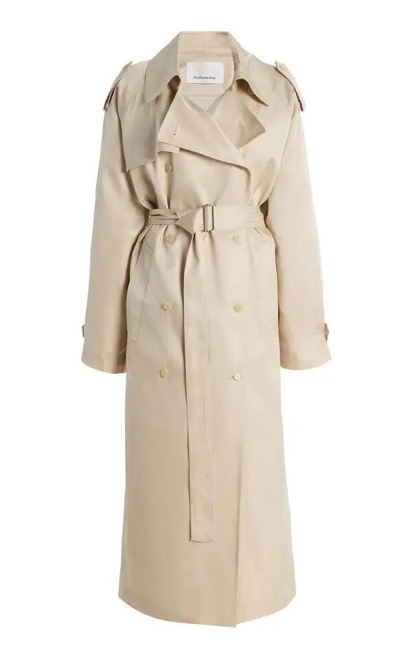 THE FRANKIE SHOP Veyron Twill Trench Coat - Neutral