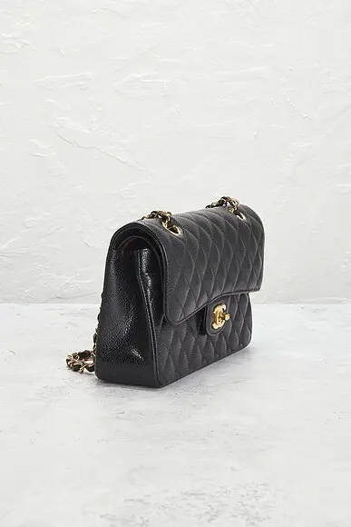 Chanel Caviar Small Classic Double Flap Bag - Black