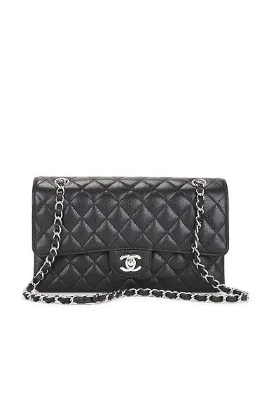 Chanel Caviar Medium Classic Double Flap Bag - Black