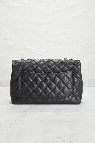 Chanel Caviar Jumbo Classic Double Flap Bag - Black