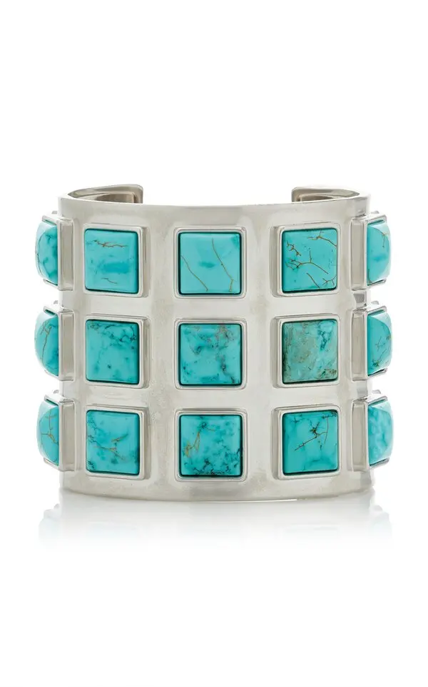 JULIETTA Sabine Rhodium-plated Magnesite Cuff