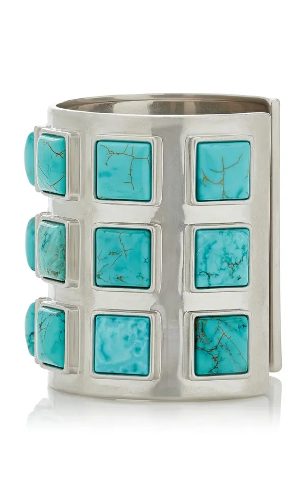 JULIETTA Sabine Rhodium-plated Magnesite Cuff