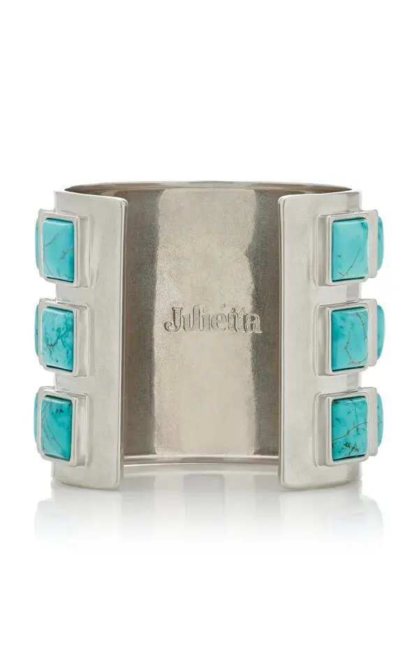 JULIETTA Sabine Rhodium-plated Magnesite Cuff