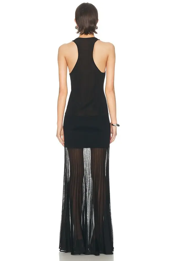 Brandon Maxwell Delphine Scoop Neck Racerback Gown