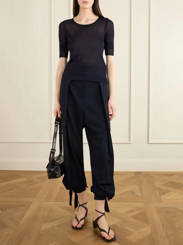 LEMAIRE Trompe L'oeil Knitted T-shirt - Blue