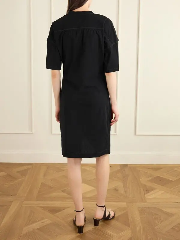 LEMAIRE Cotton-crepe Midi Dress - Black