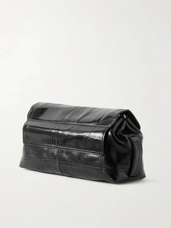 LEMAIRE Gear Small Croc-effect Leather Shoulder Bag - Black