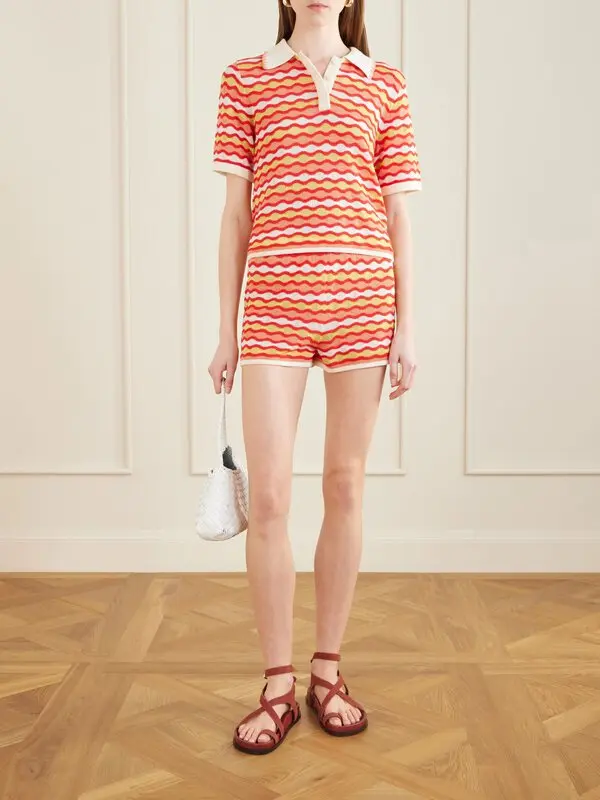 Escvdo Mullu Crocheted Cotton Shorts