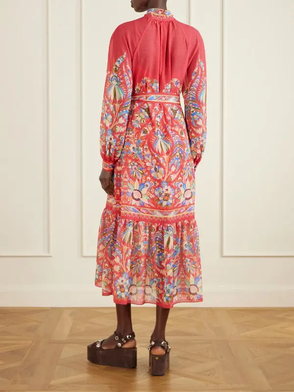 etro red dress Etro, Printed silk shirt dress, Women, Red, US 2, Dresses