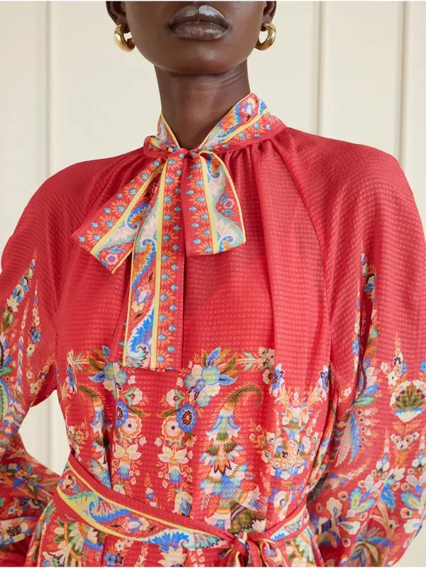 Etro Floral-print Chiffon Midi Dress