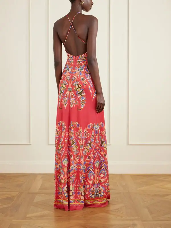 Etro Floral-print Crepe Maxi Dress