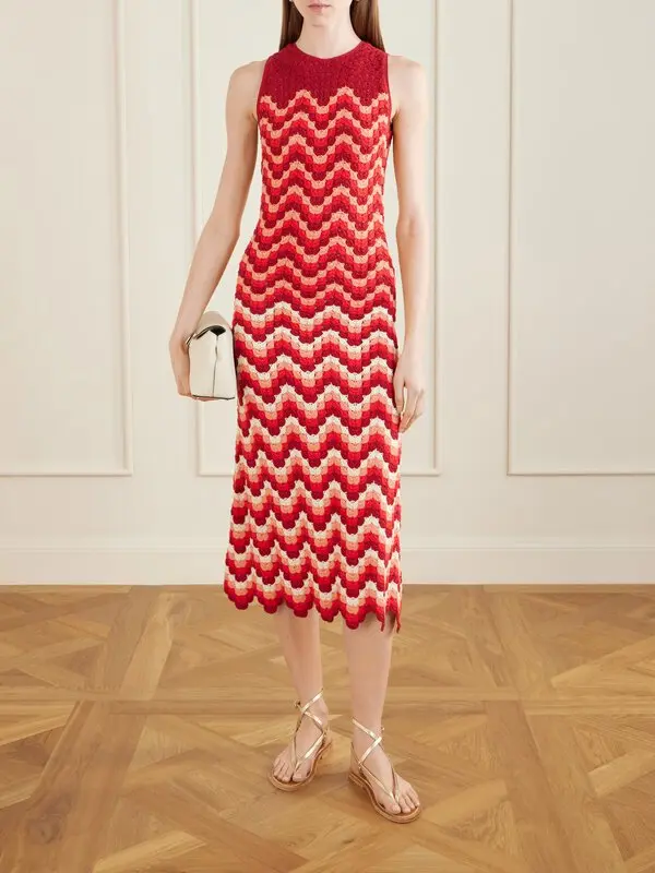 Escvdo Cuenca Crocheted Maxi Dress