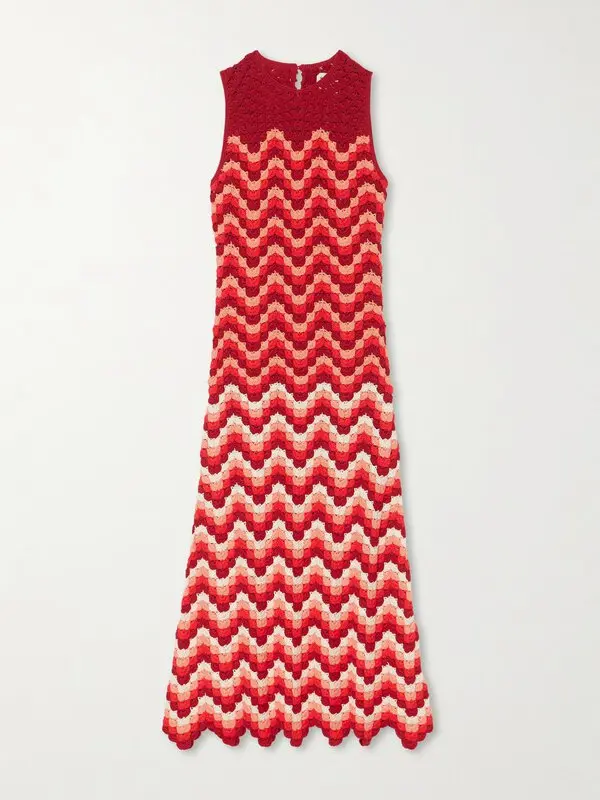 Escvdo Cuenca Crocheted Maxi Dress