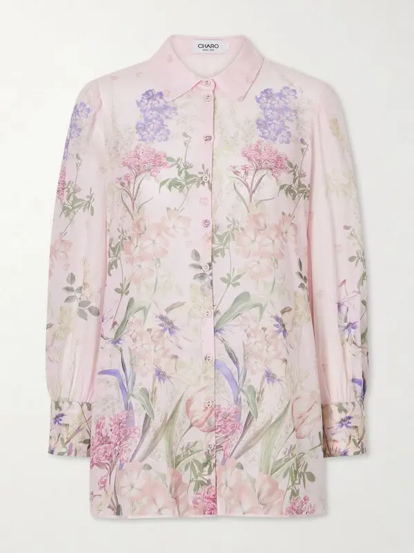 Charo Ruiz Ibiza Aster Floral-print Shirt - Pink