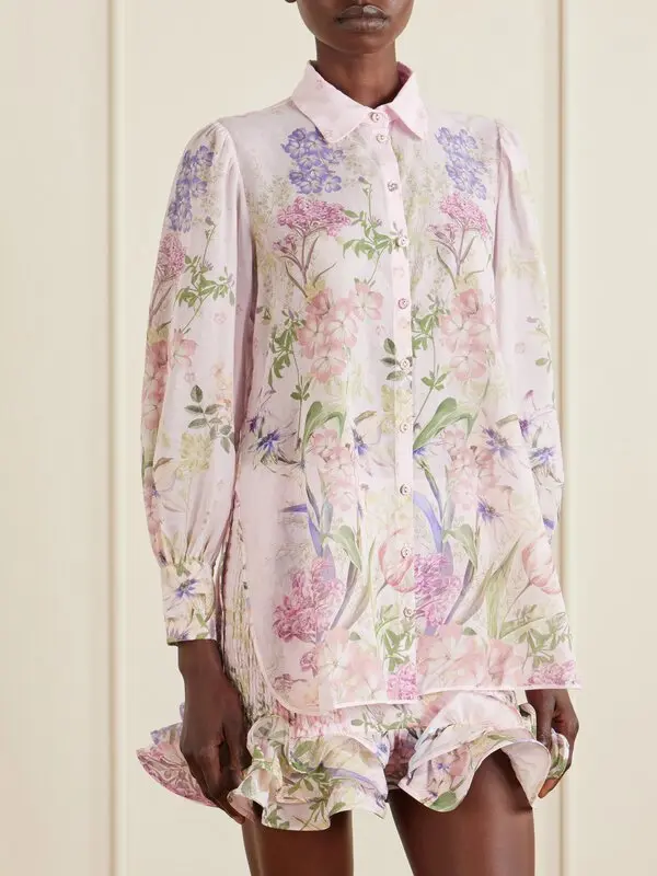 Charo Ruiz Ibiza Aster Floral-print Shirt - Pink