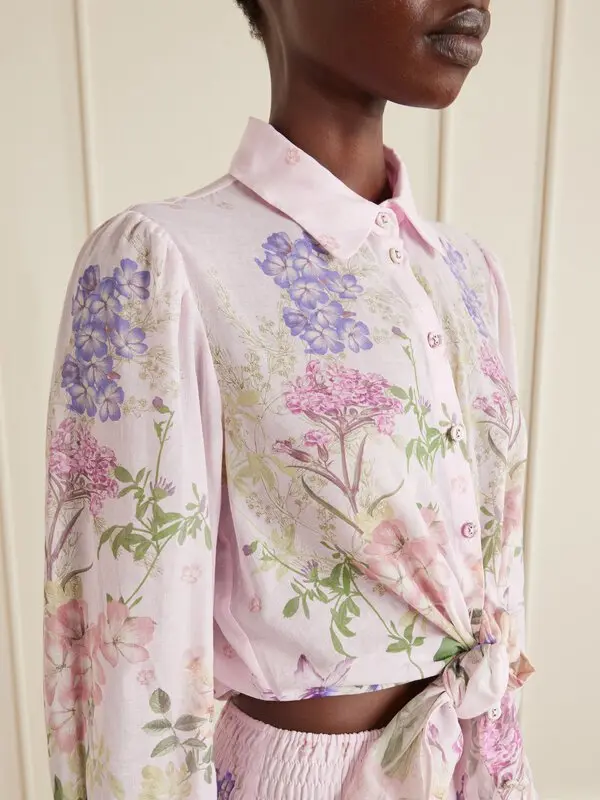 Charo Ruiz Ibiza Aster Floral-print Shirt - Pink