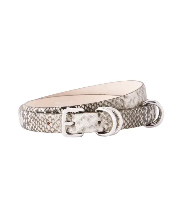 DEHANCHE Constance Snake-effect Leather Belt - Animal Print