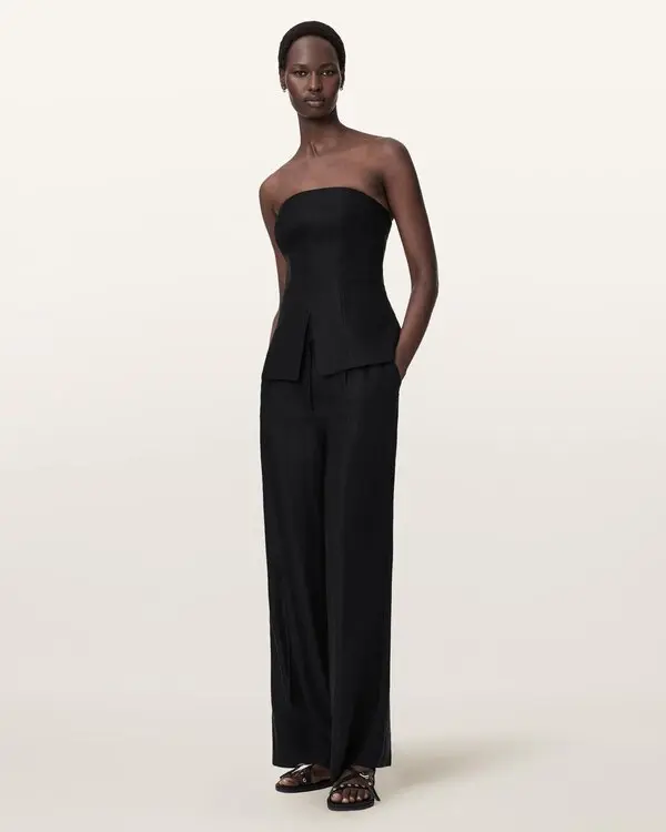 ALLSAINTS Charley Linen Blend Bodice