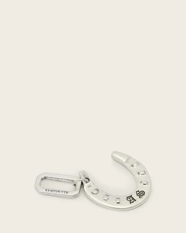 ALLSAINTS Horseshoe Pendant Charm - Silver