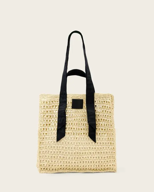 ALLSAINTS Lullah Woven Tote Bag - White